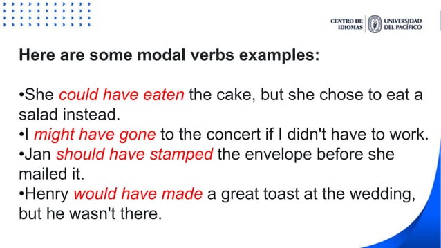 PAST MODAL VERBS 1 CLASS ENGLISH FOR KIDS | PPTX