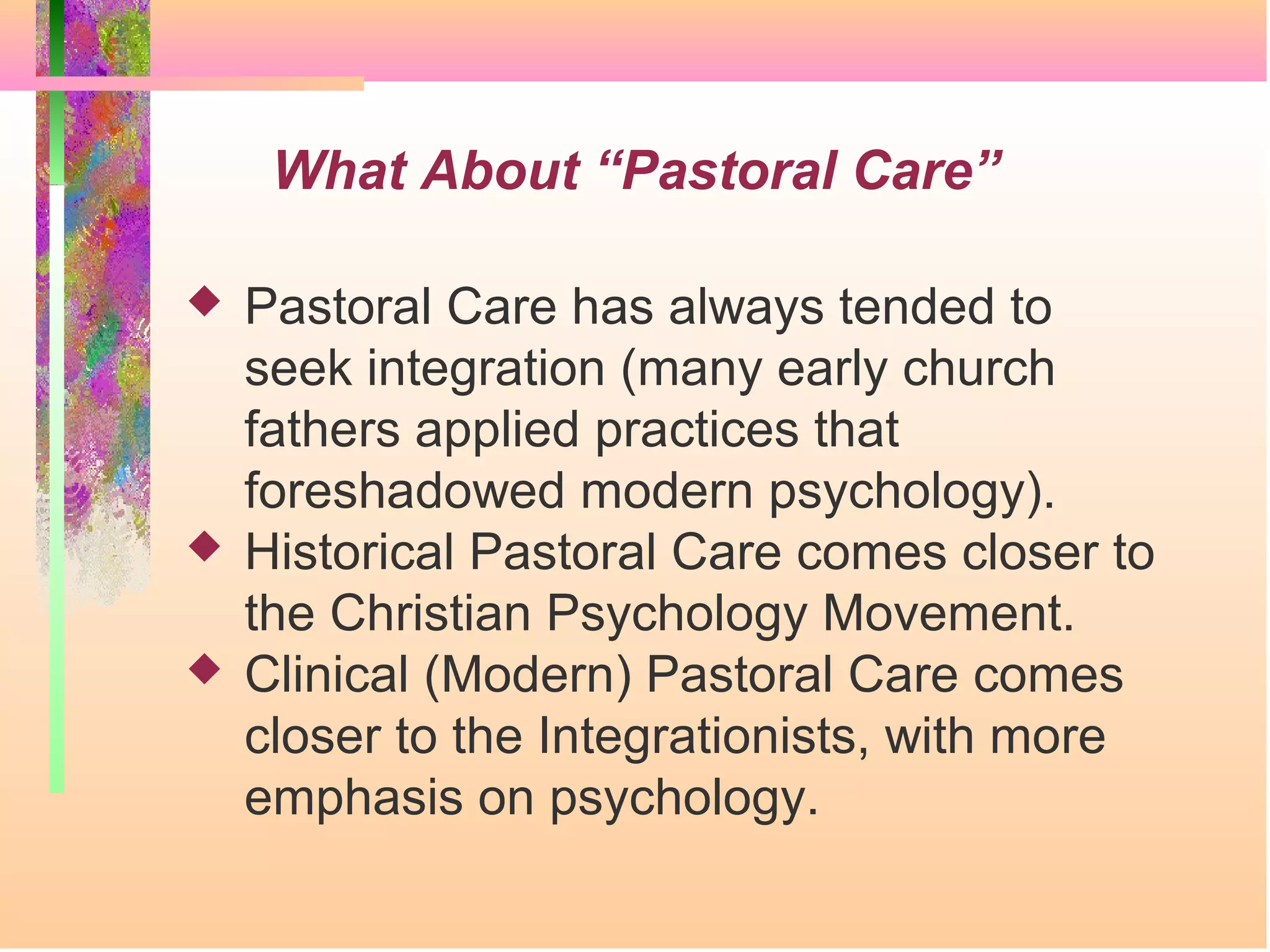 History and Foundations of Pastoral Care | PPT