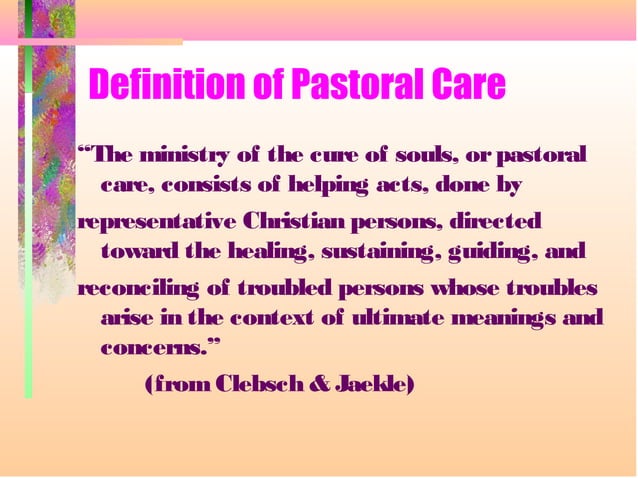History and Foundations of Pastoral Care | PPT | Christianity ...