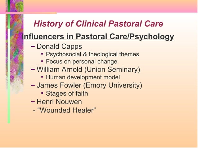 History and Foundations of Pastoral Care | PPT | Christianity ...