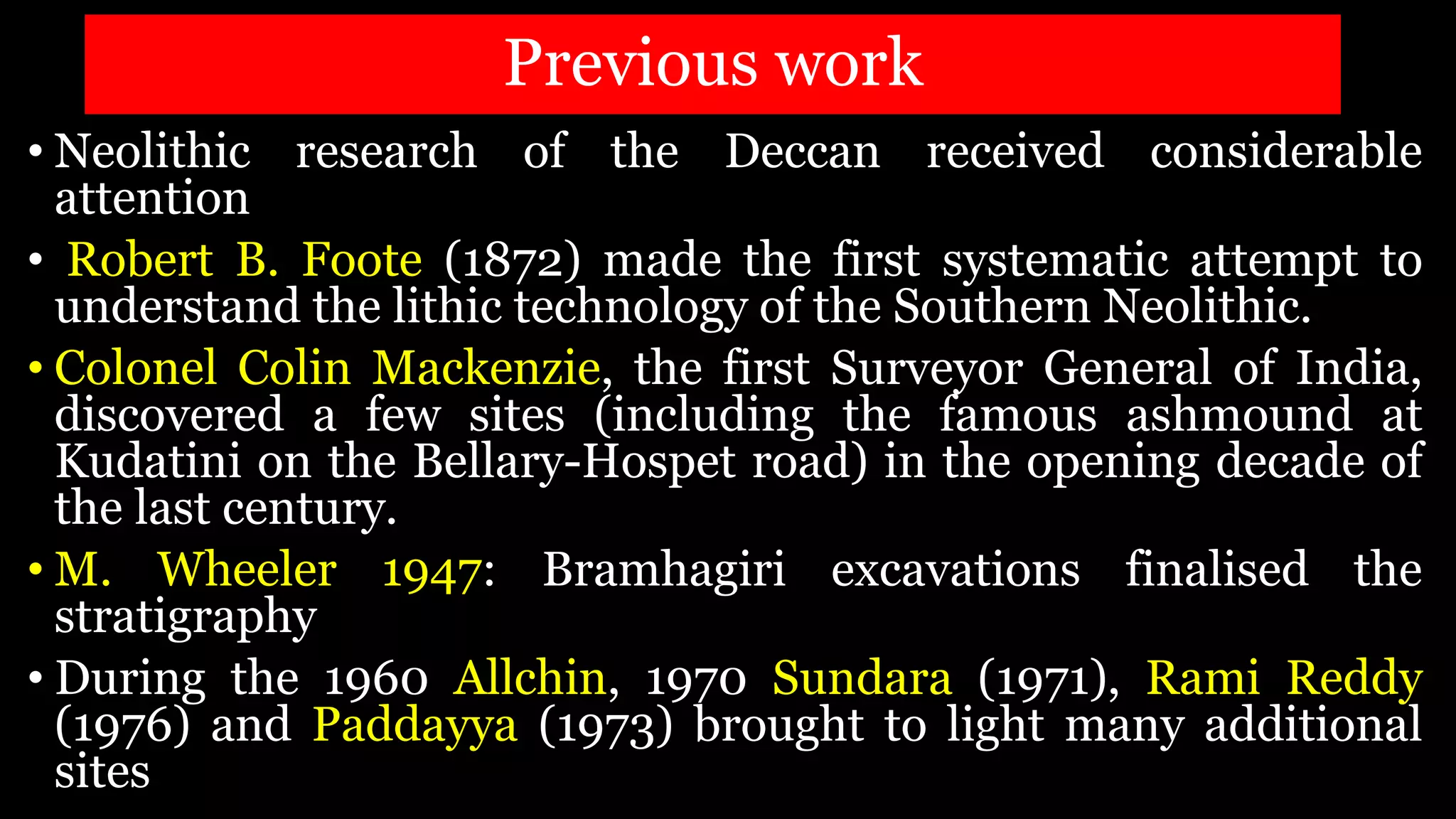 Pastoral Communities f Deccan- Ash Mound and Village sites of Karnataka ...