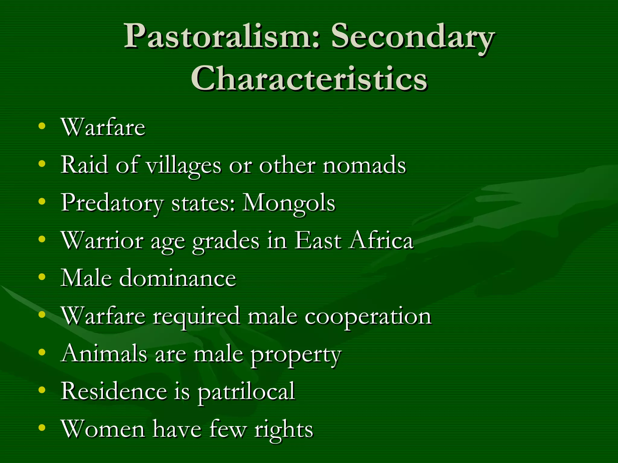 Pastoralists: Tribes into Chiefdoms? | PPT