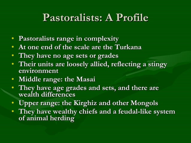 Pastoralists: Tribes into Chiefdoms? | PPT