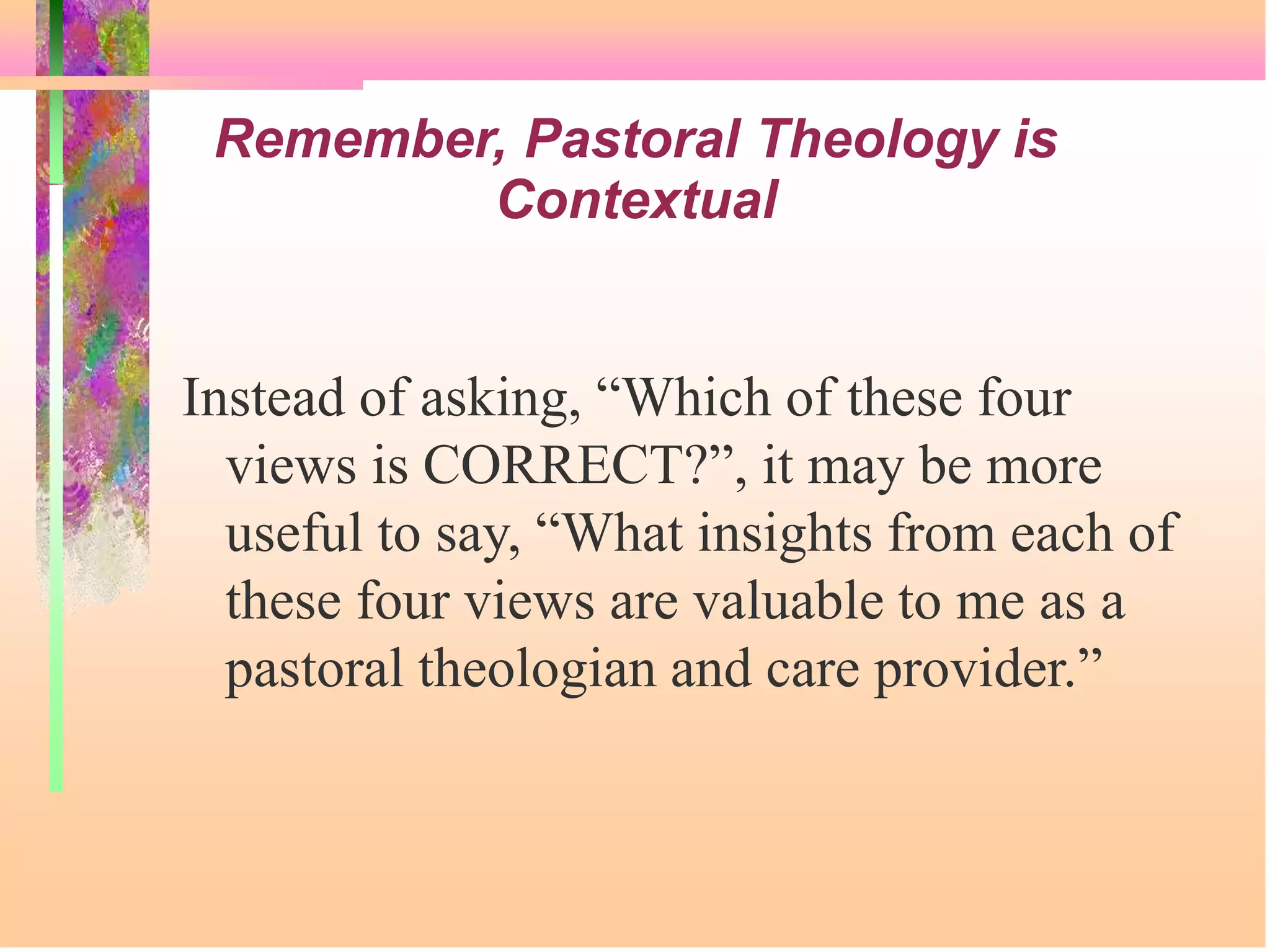 Pastoral Theology--- How and Why We Care | PPT