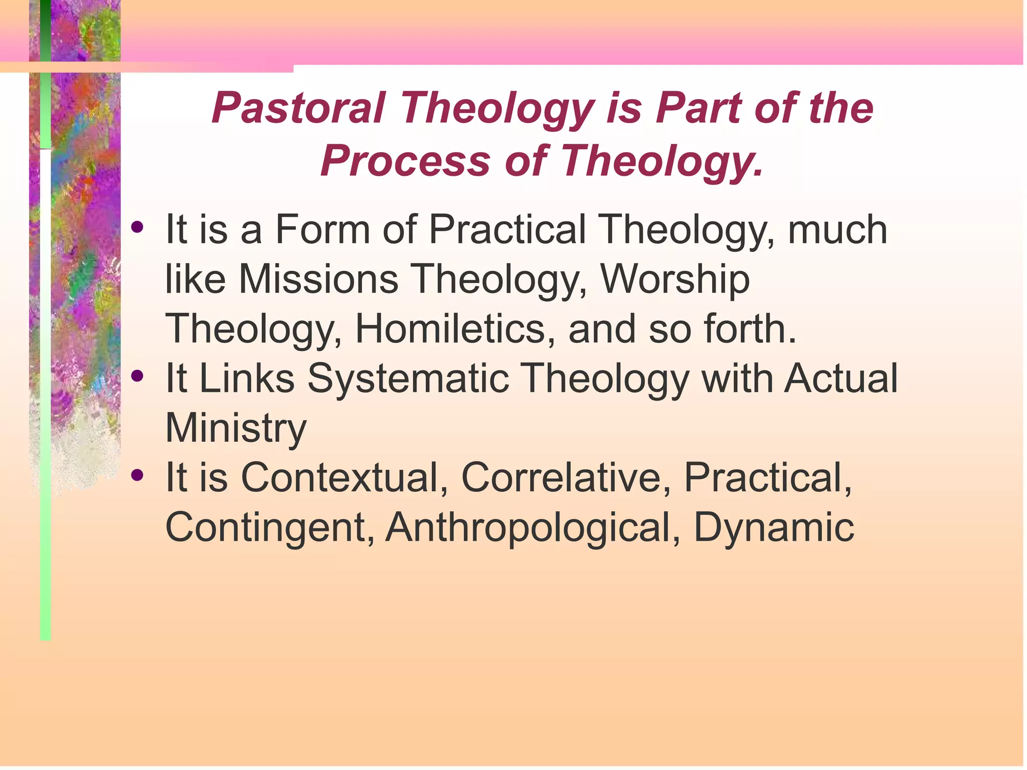 Pastoral Theology--- How and Why We Care | PPT