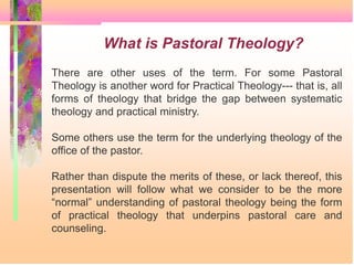 Pastoral Theology--- How and Why We Care | PPT