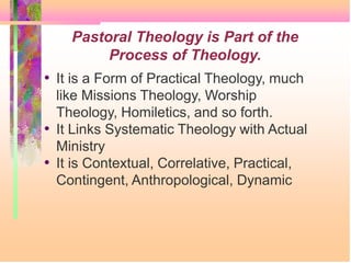 Pastoral Theology--- How and Why We Care | PPT