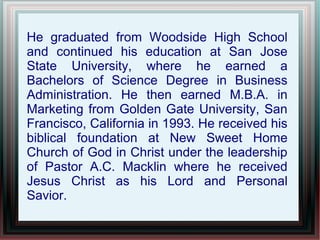 Pastor George Matthews Established Genesis Worship Center | PPT