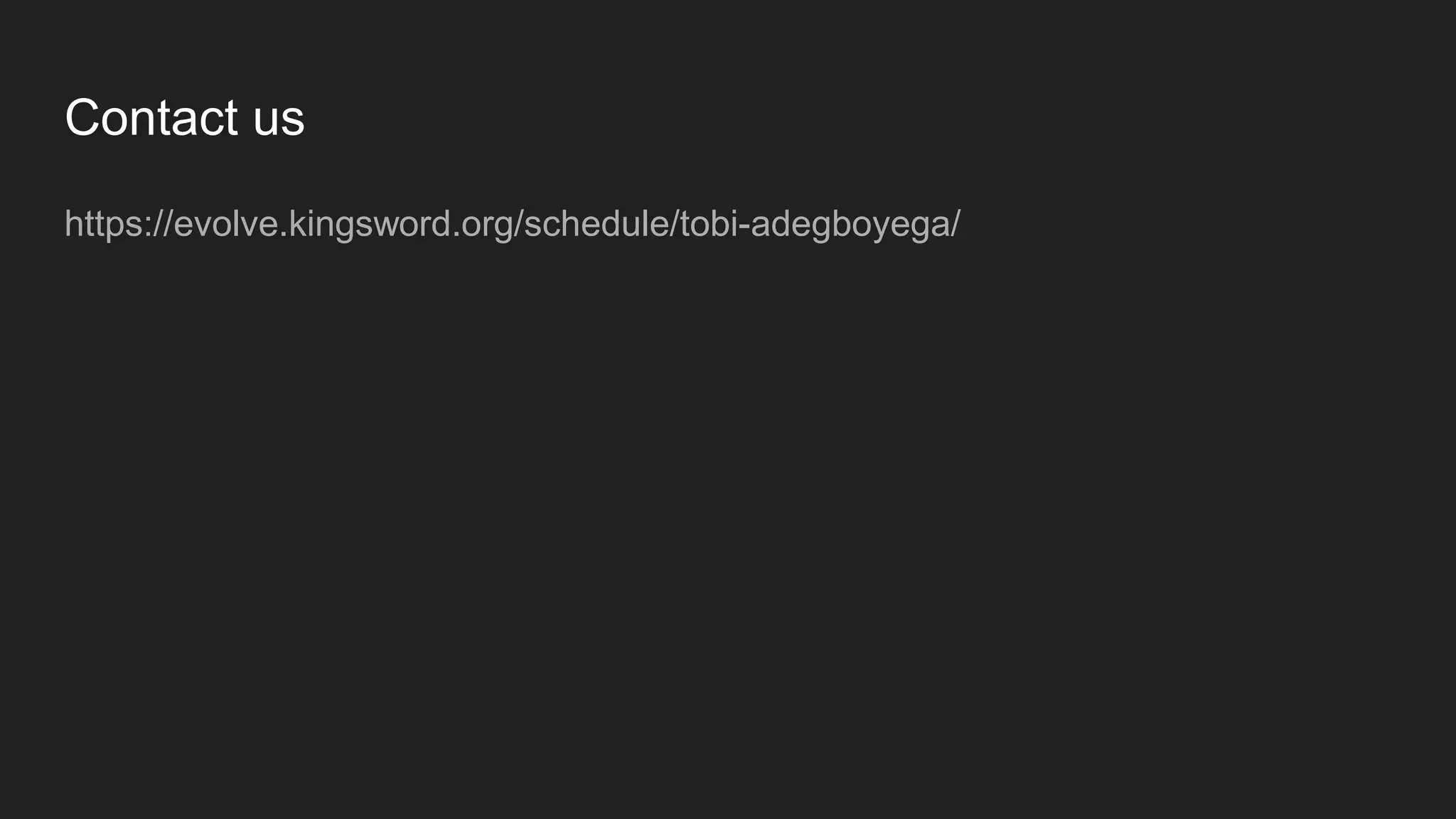 Pastor tobi adegboyega | SPAC Nation UK | PPTX