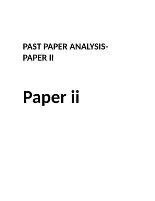 CSS International Relations Paper-II Past Paper Analysis (Topic-Wise ...