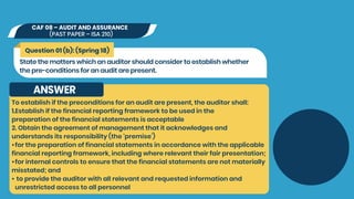 Past Paper CAF 8 - ISA 210 .pdfxyzxyzxyz | PDF
