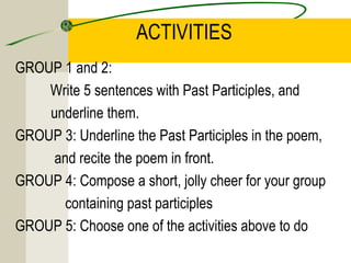 Past Participle activity | PPT