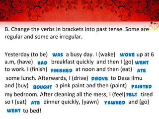 Past participle (regular and irregular verbs) | PPTX