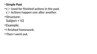 Mastering Past Perfect and Simple Past Tenses in English Grammar | PPTX