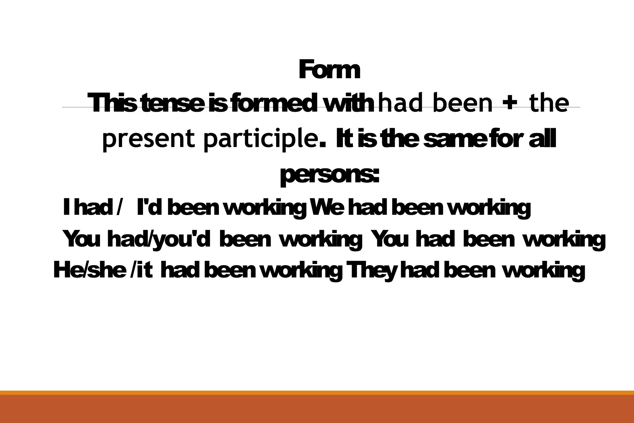 Past perfect continuous tense / Past perfect progressive tense | PPTX