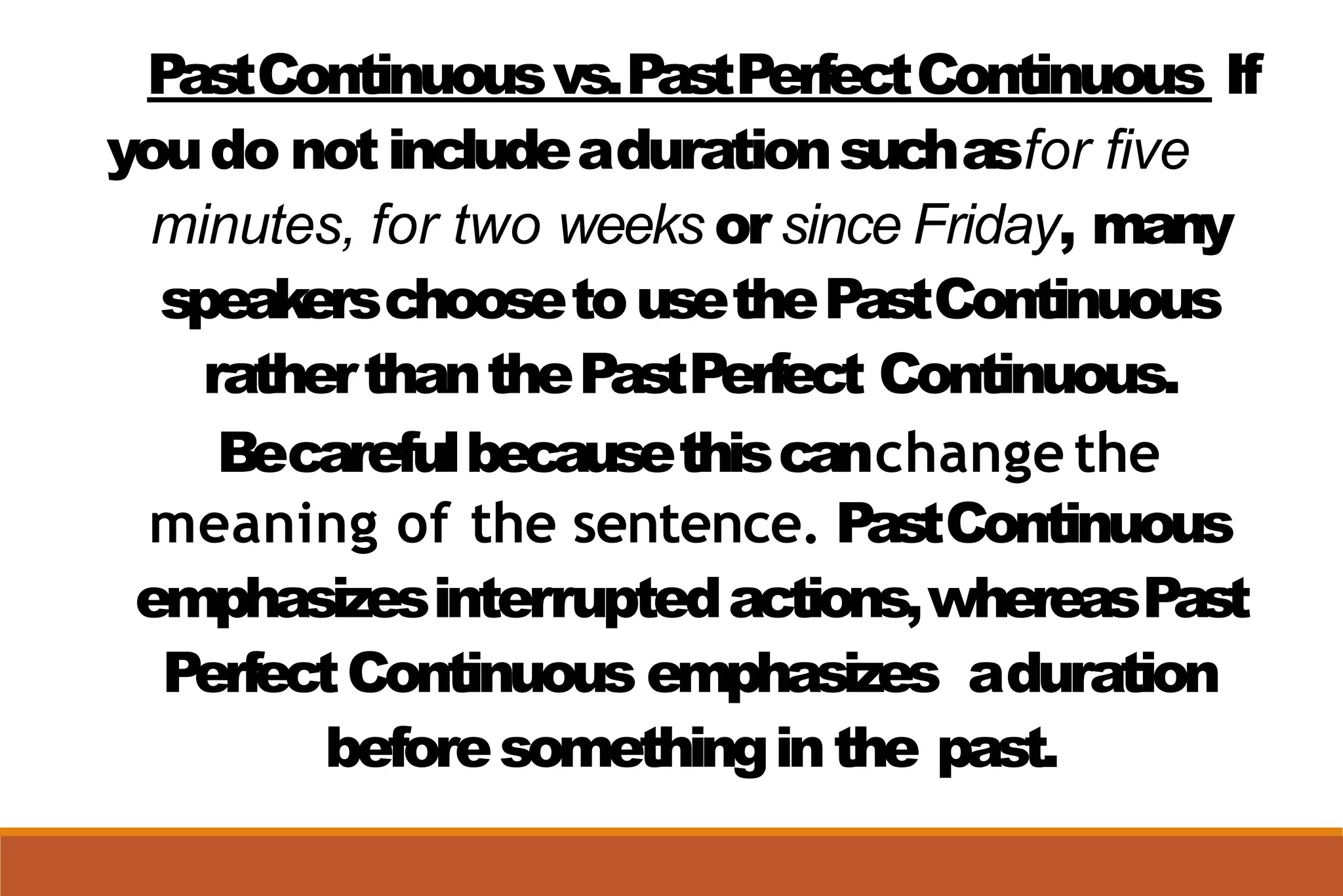 Past perfect continuous tense / Past perfect progressive tense | PPTX