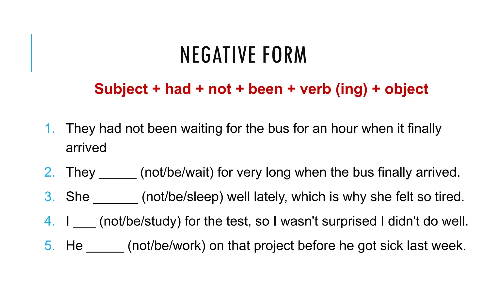 Past perfect continuous tense usages and structures | PPT