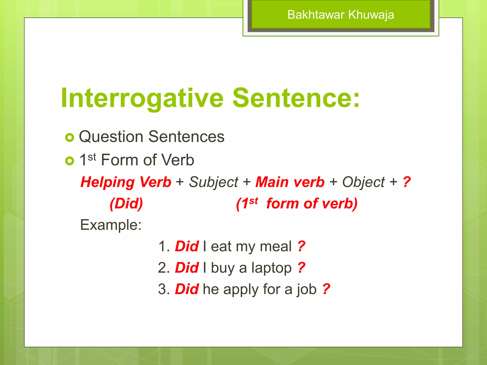 Past perfect continuous tense by Wajid Hussain. | PPTX
