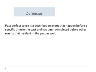 Past perfect english | PPTX