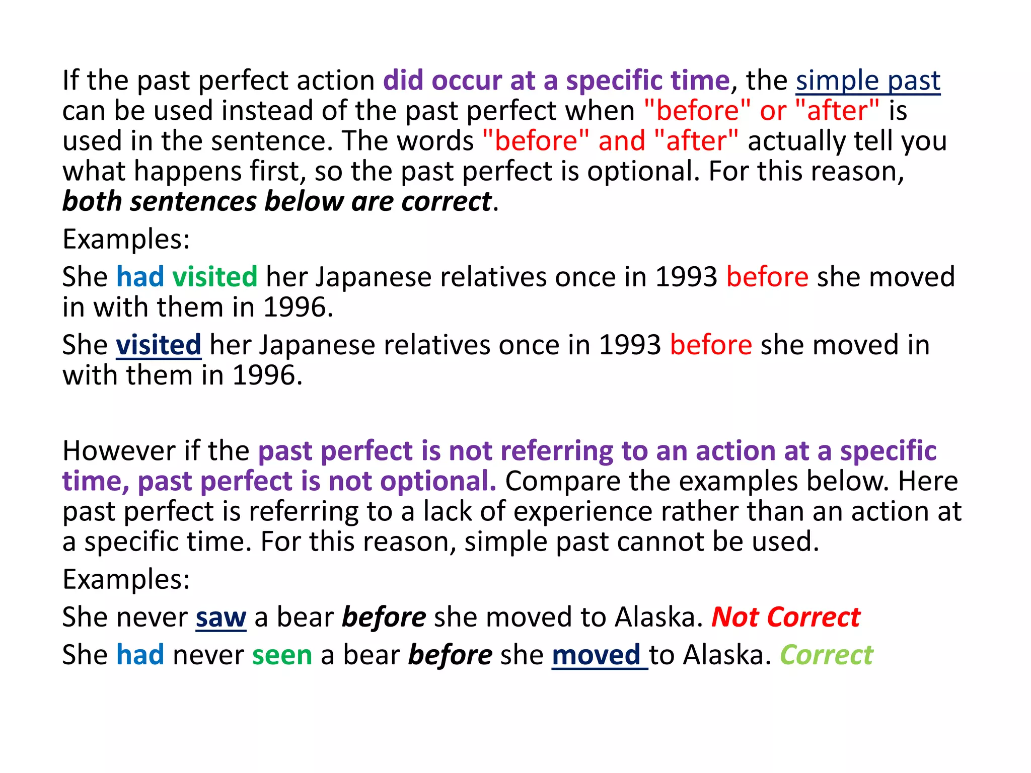 Past Perfect | PPT