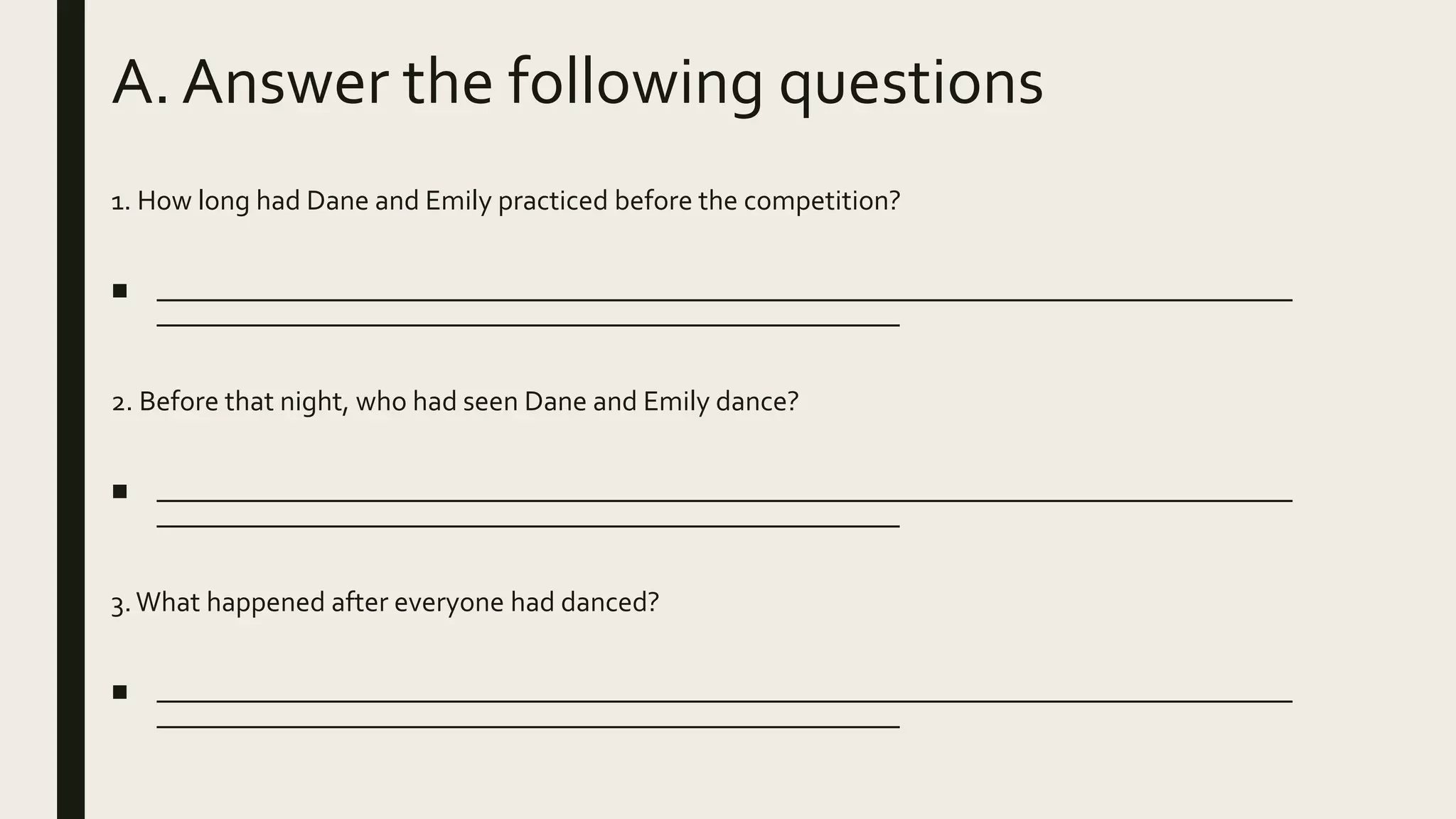 Past perfect story | PPT