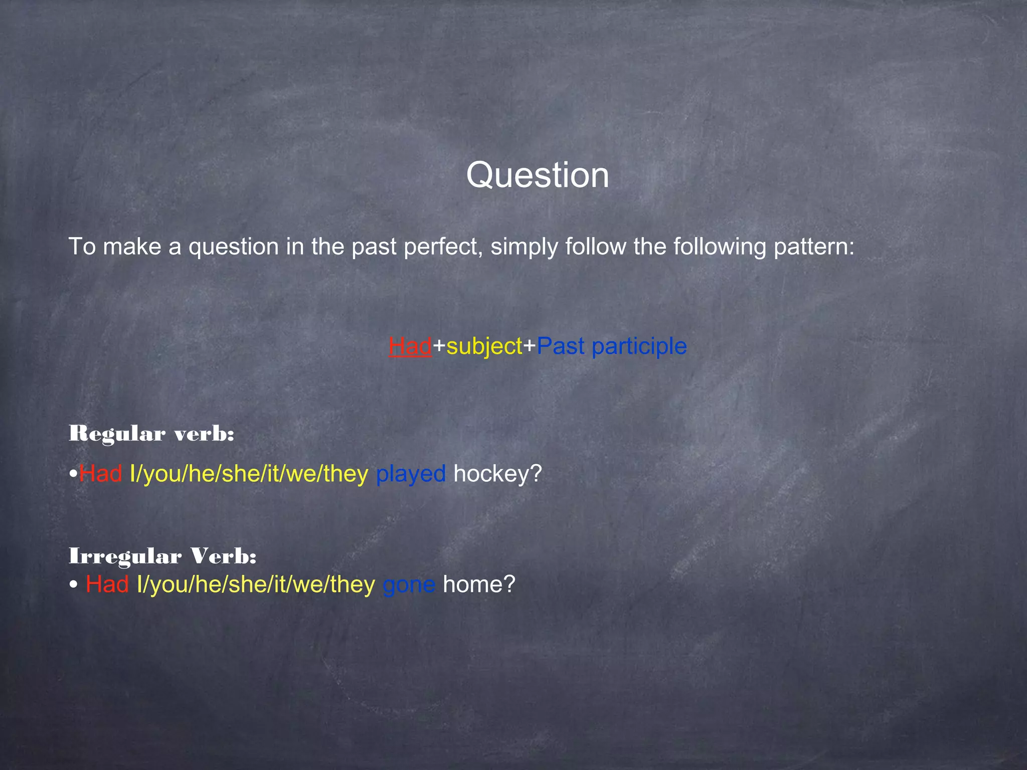 Past perfect tense | PPT