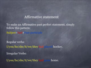Past perfect tense | PPT