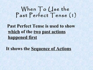 Past perfect tense | PPT
