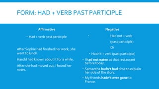 Past perfect tense - spot | PPT