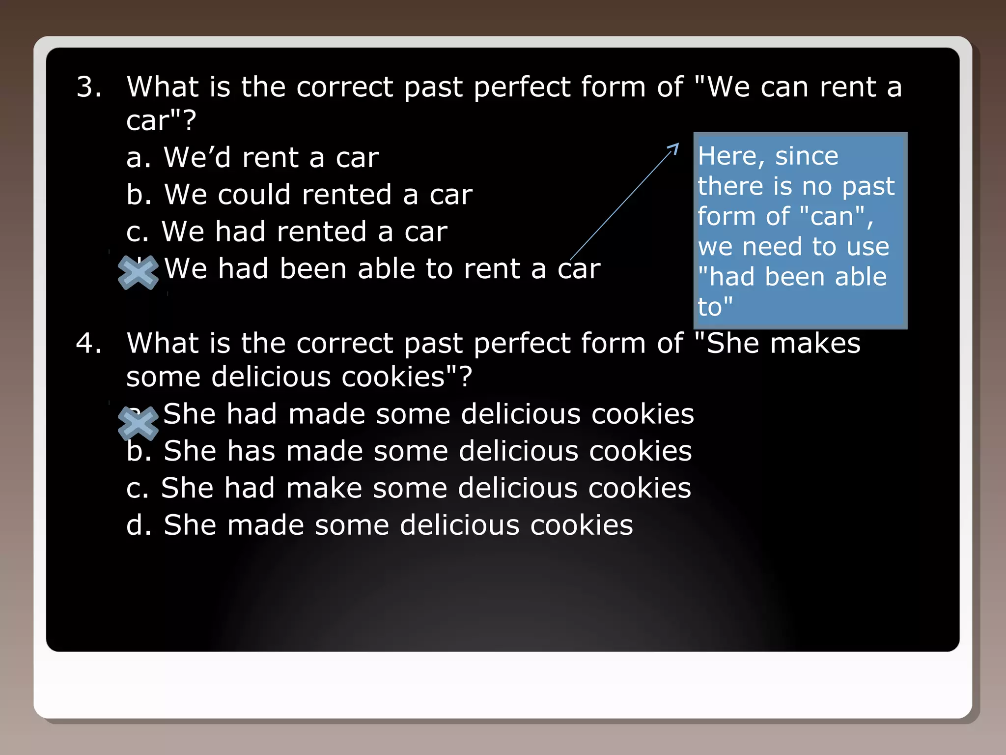 Past perfect tense (practice) | PPT