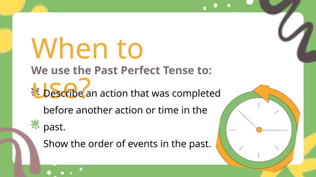 Past Perfect Tense Presentation in Green Orange Cute Style.pptx