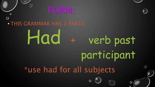 Past perfect tenses | PPT
