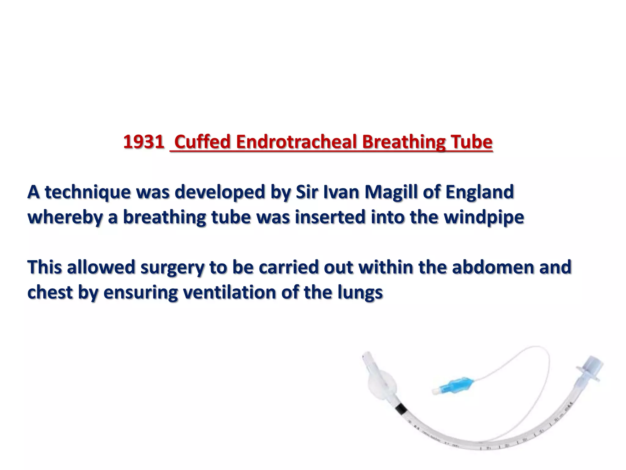 Past, present and future of anesthesia | PPTX