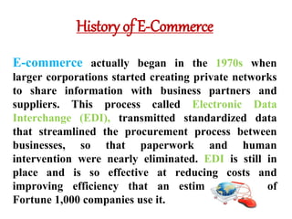 Past, present and future of e-commerce | PPTX
