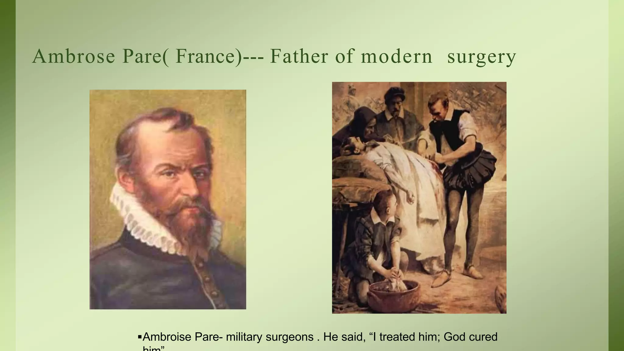 Past ,Present and Future of surgery by Dr. Muhammad Saleem Iqbal | PPTX