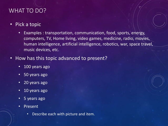 Past/Present/Future Project | PPT