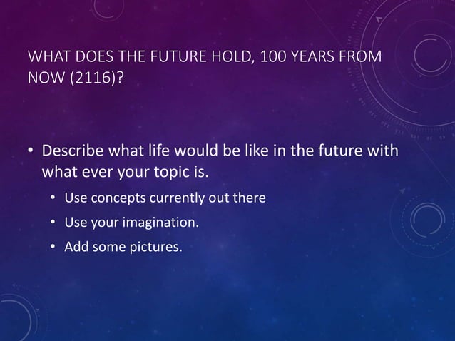 Past/Present/Future Project | PPT