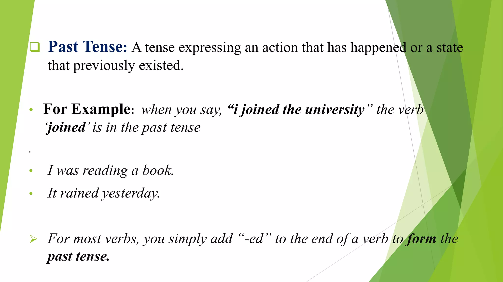 Past and Present Tense | PPT