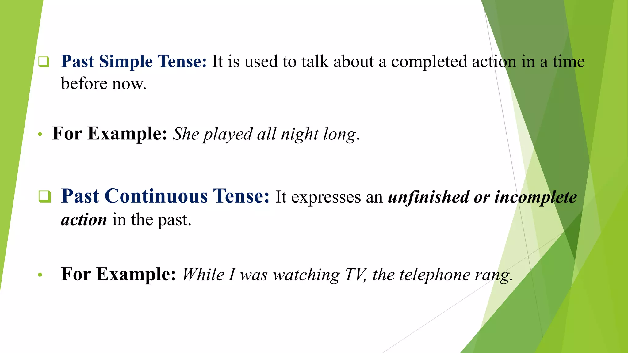 Past and Present Tense | PPT