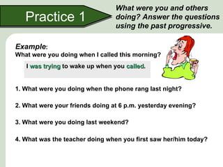 Past progressive and simple past | PPS