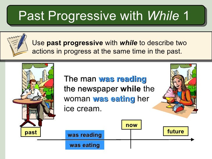 Past progressive and simple past