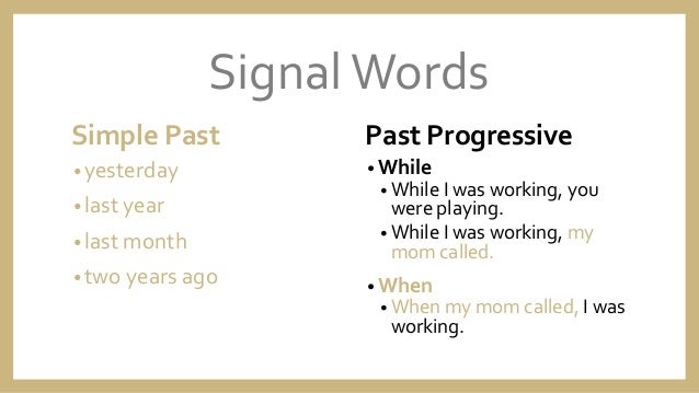 Past Progressive v. Simple Past