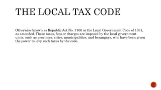 Kinds of Taxes Under Existing Philippine Laws | PPTX