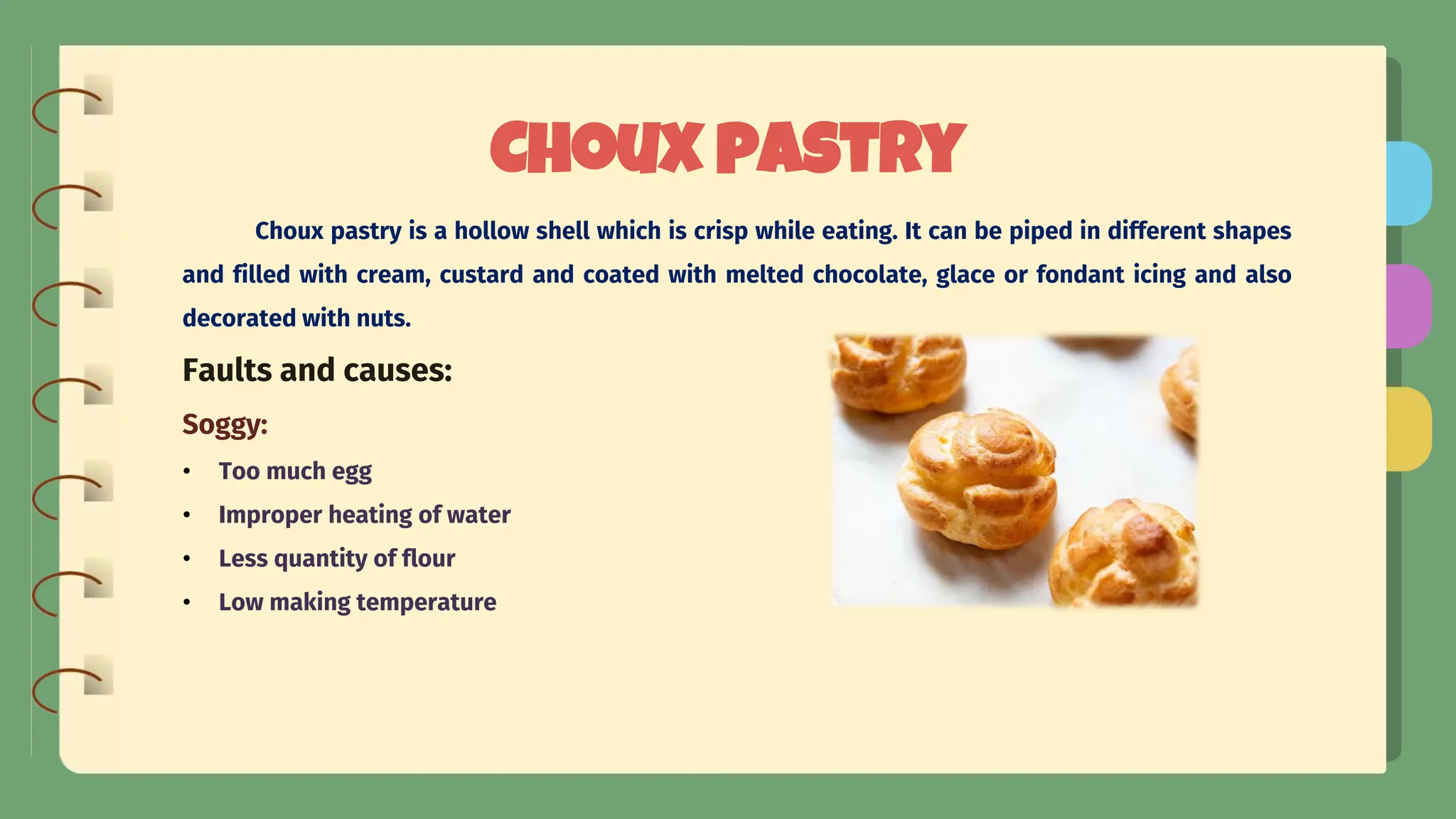 pastries - types, faults and causes.pptx | Desserts and Baking | Food ...