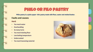 pastries - types, faults and causes.pptx | Desserts and Baking | Food ...