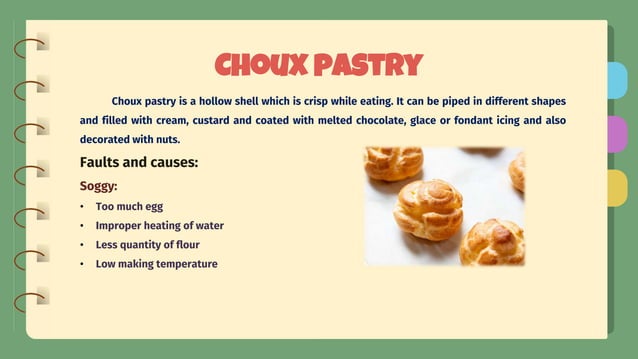 pastries - types, faults and causes.pptx | Desserts and Baking | Food ...