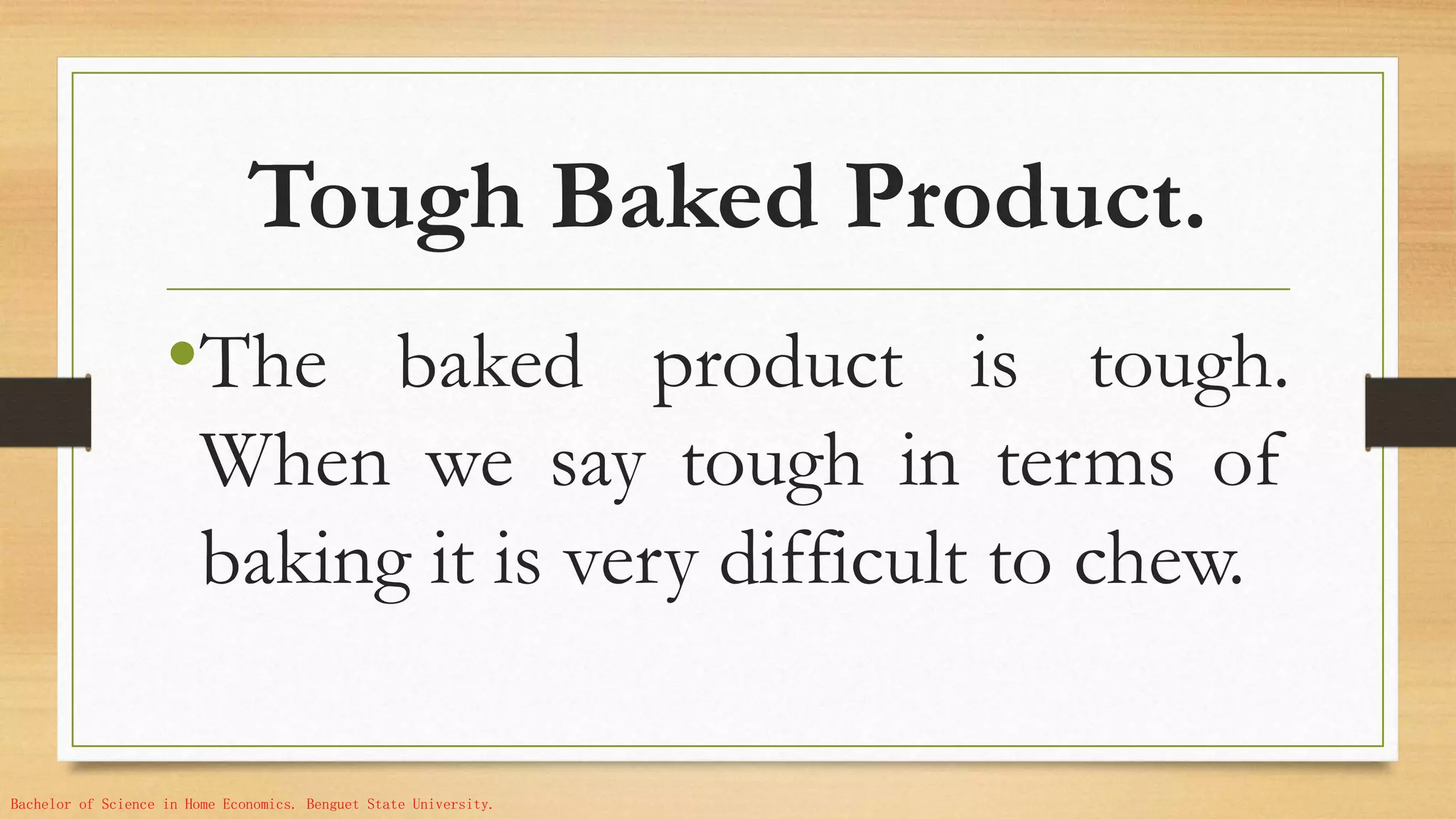 Baked Products Defect and Reason | PPTX