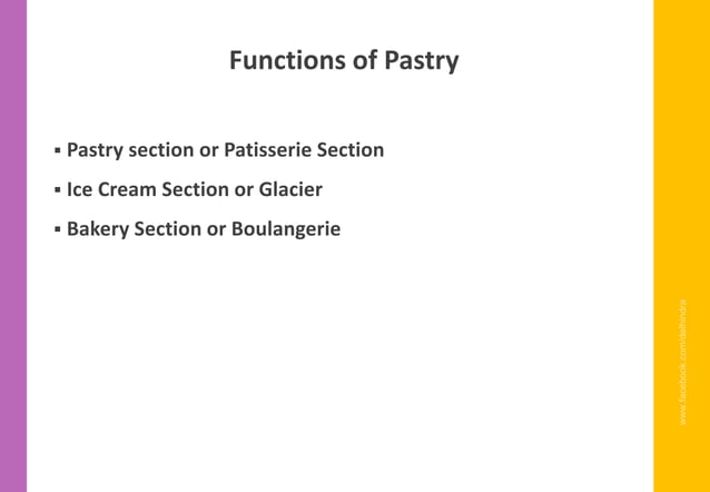 Pastry and Bakery introduction: https://www.facebook.com/delhindra/ | PDF