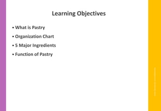 Pastry and Bakery introduction: www.chefqtrainer.blogspot.com