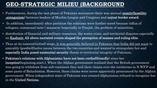 Past security paradigm of pakistan | PPT